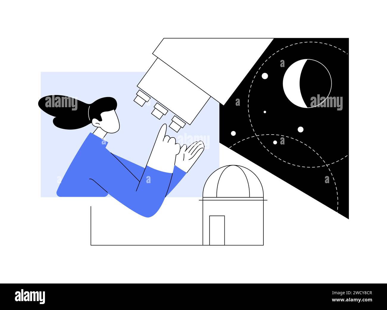 Astronomy isolated cartoon vector illustrations Stock Vector Image ...