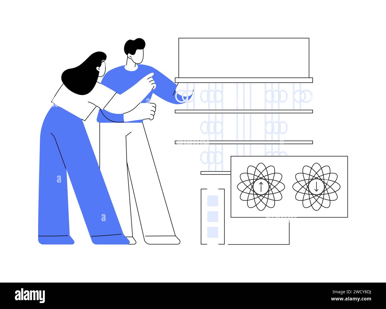 Quantum computing isolated cartoon vector illustrations Stock Vector Image & Art - Alamy