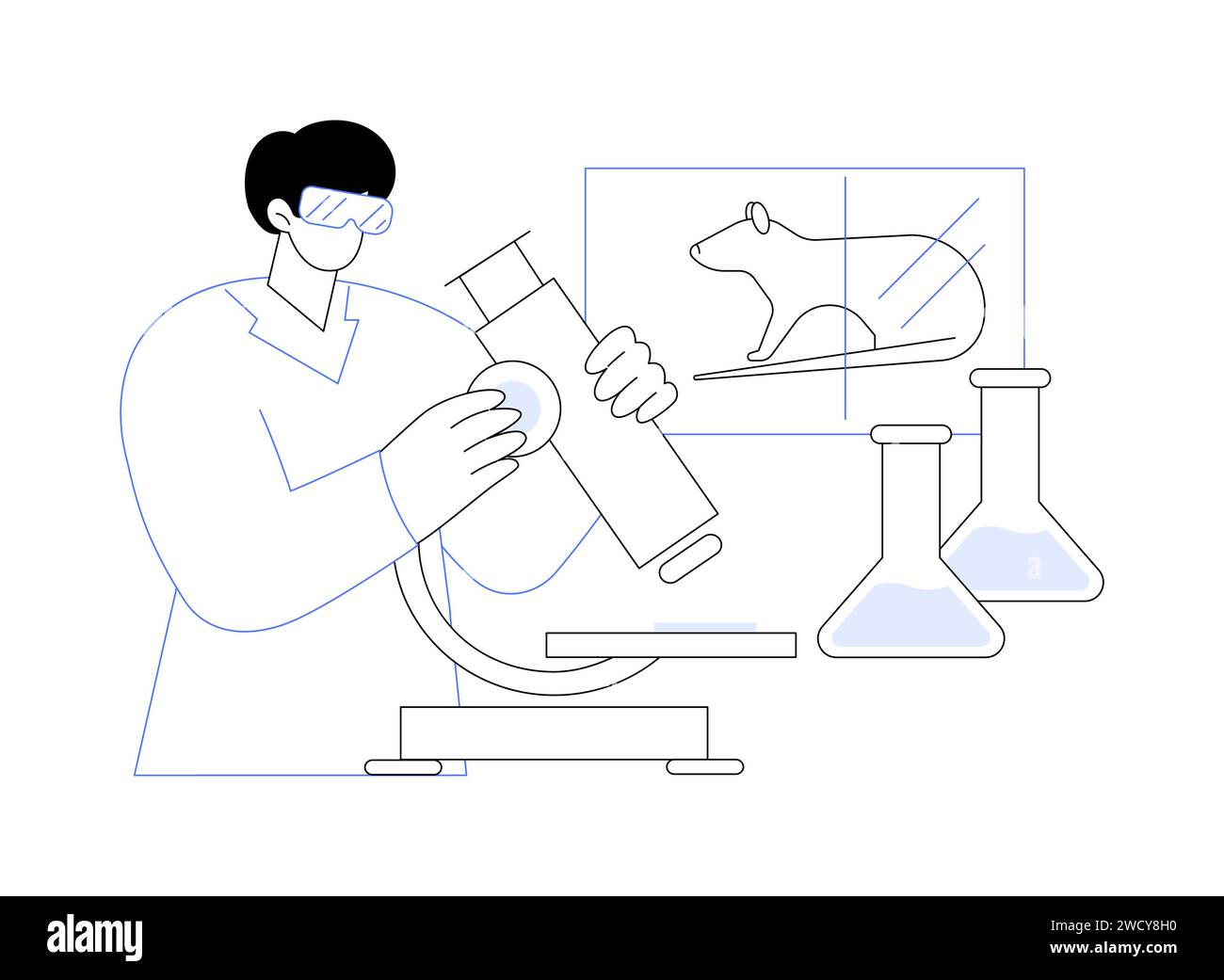 Clinical research isolated cartoon vector illustrations Stock Vector ...