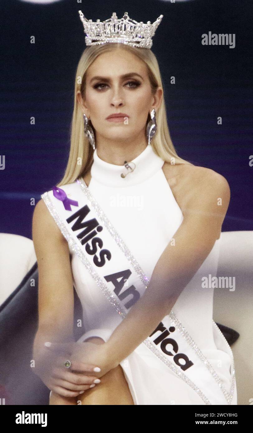 New York, NY, USA. 17th Jan, 2024. Miss America Madison Marsh visits ...