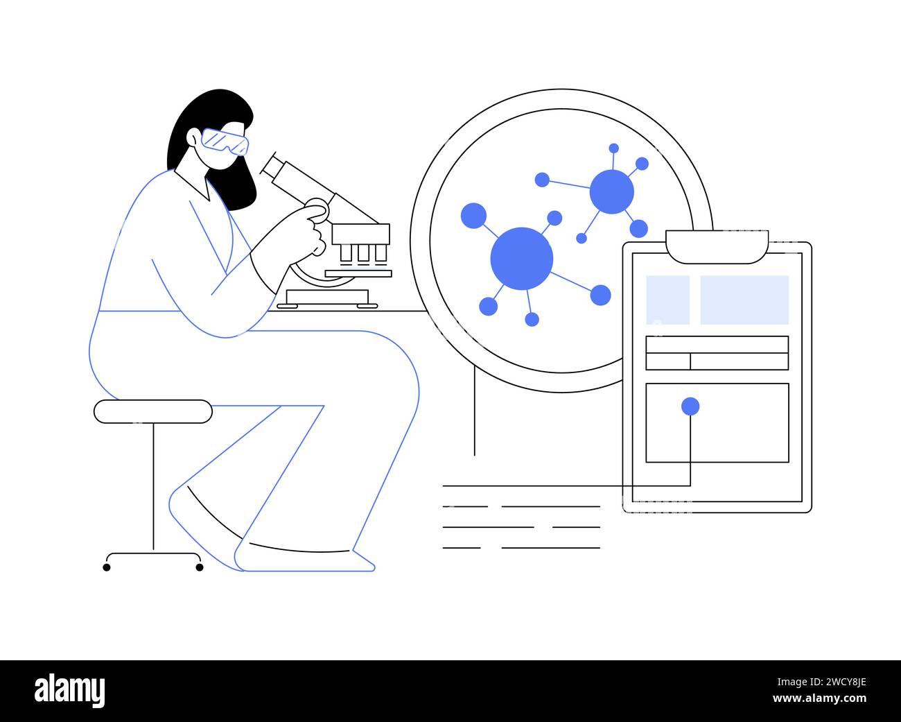 Microbiology isolated cartoon vector illustrations Stock Vector Image ...