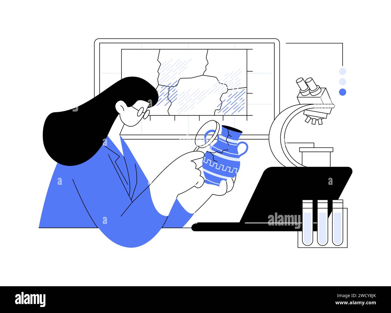 Archeology isolated cartoon vector illustrations Stock Vector Image ...