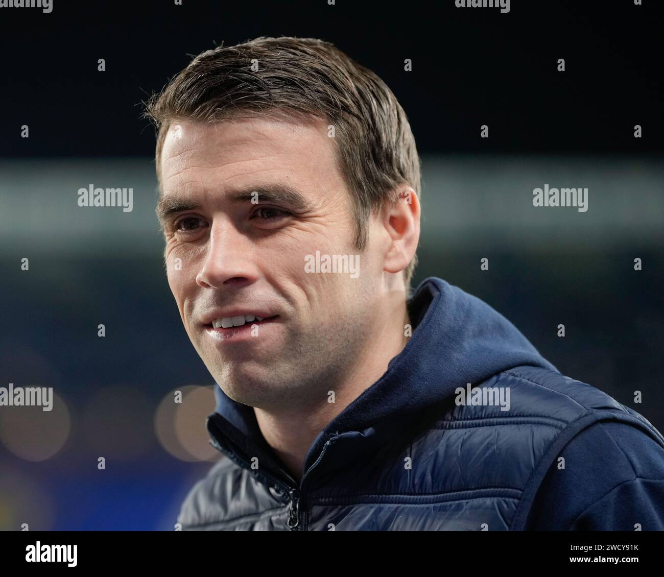 Liverpool, UK. 17th Jan, 2024. Séamus Coleman of Everton arrives ahead ...