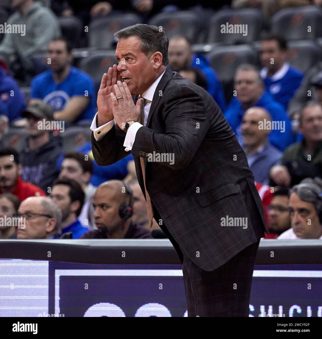 St. John's Red Storm assistant coach Steve Masiello in the first half ...