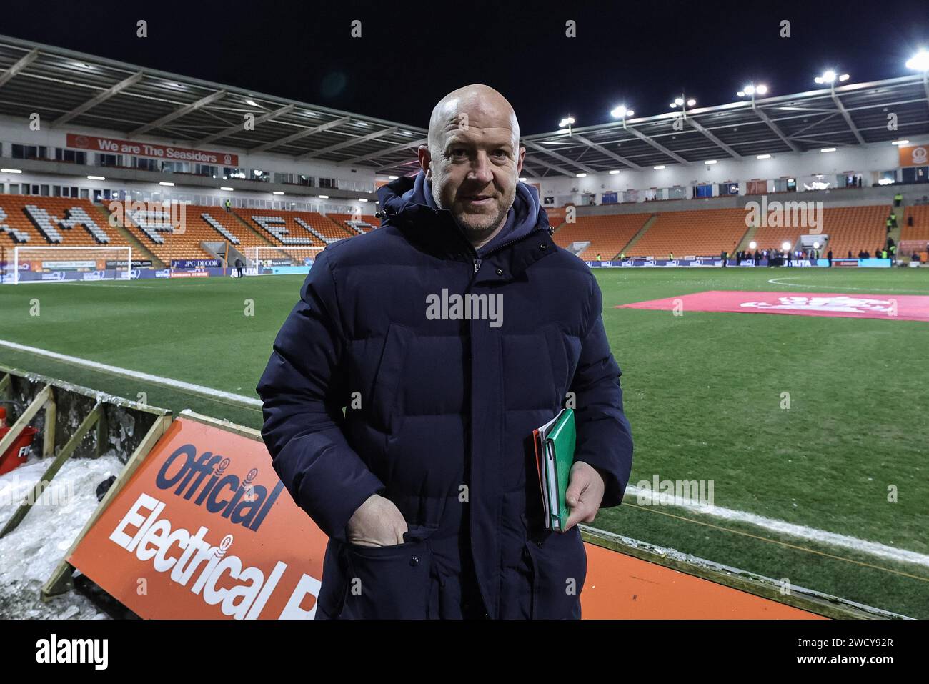 Former Blackpool player Charlie Adam is in attendance during the ...