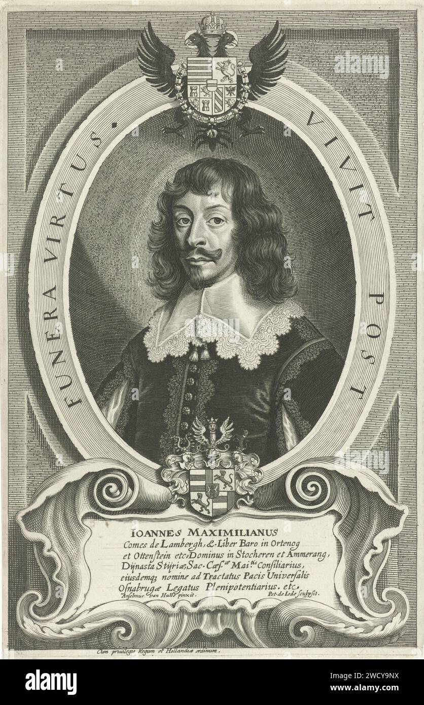 Portrait of Johann Maximilian, Pieter de Jews (II), After Anselm of ...