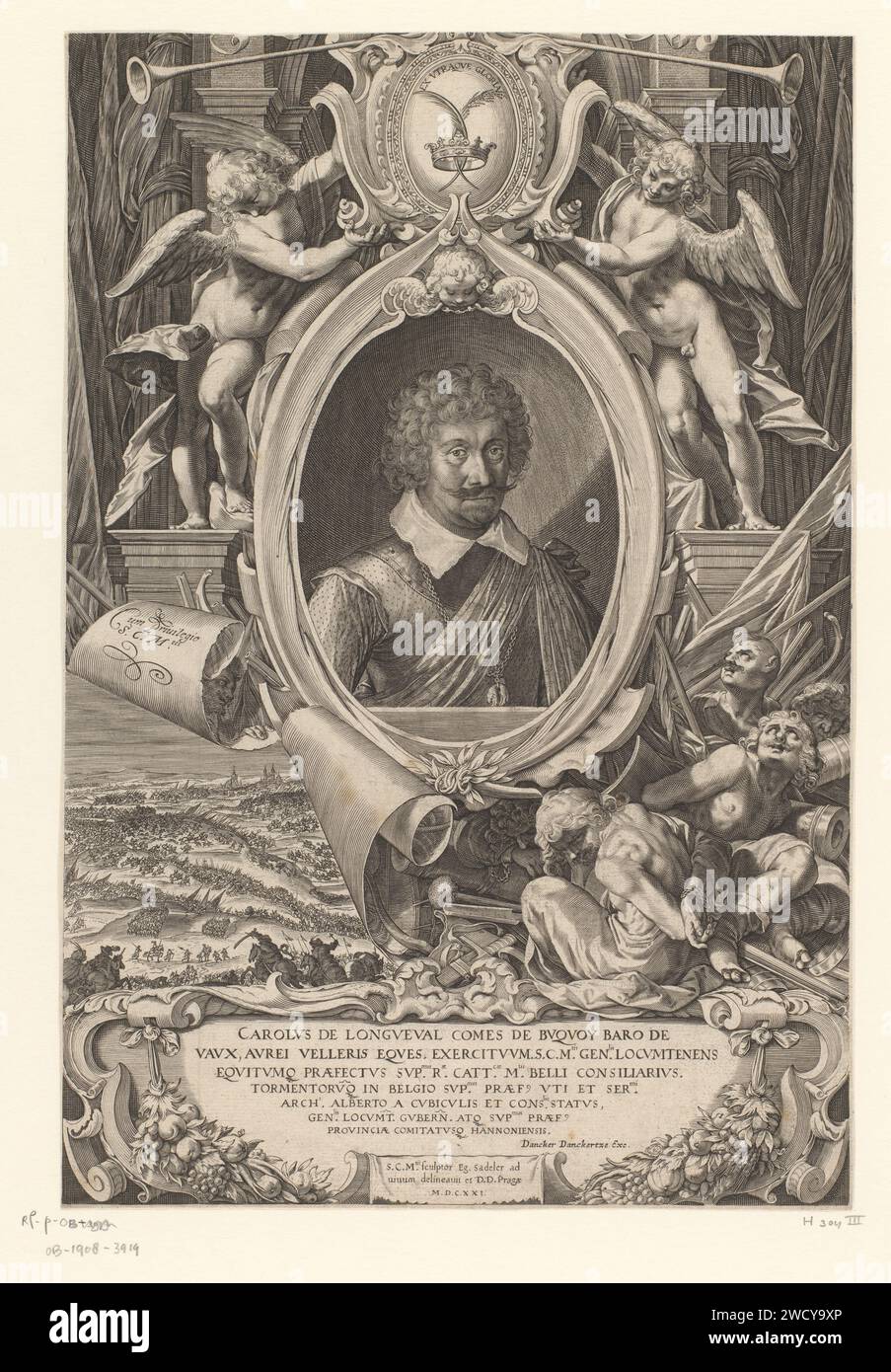 Portret van karel bonaventura de longueval, graf van buquoy, aegidius ...