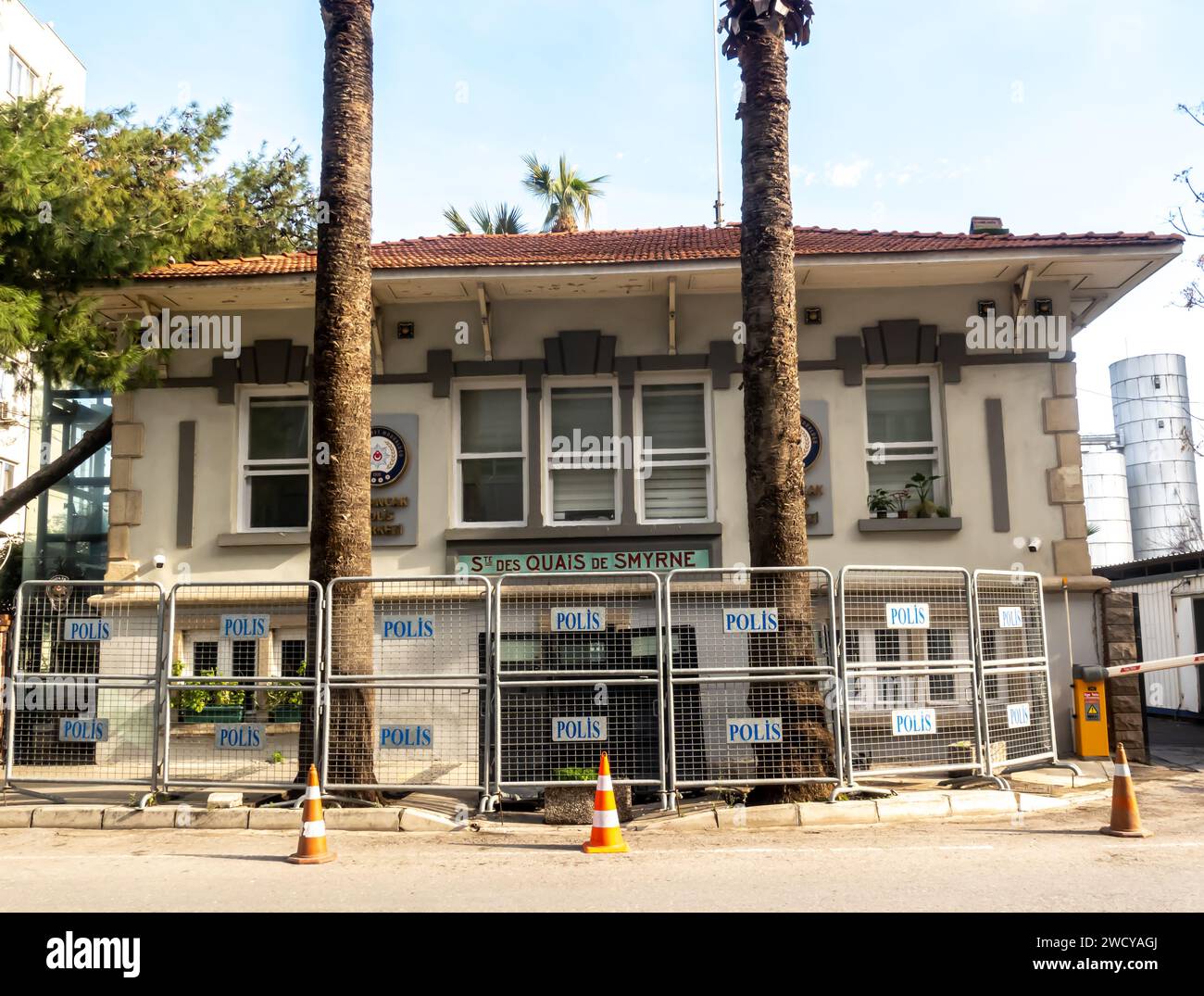 Alsancak Police Station in Izmir Turkey in a historic Ottoman building ...