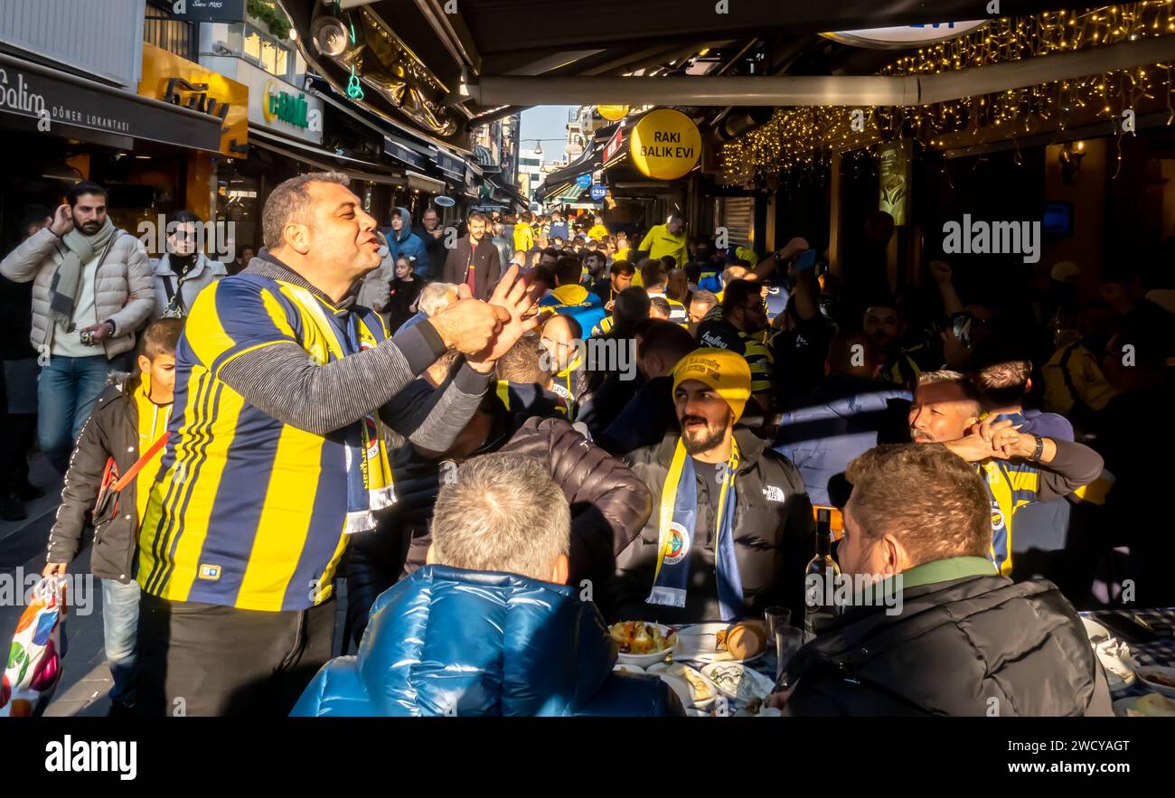 Turkish football club fenerbahce sk fenerbahce fans celebrating a ...