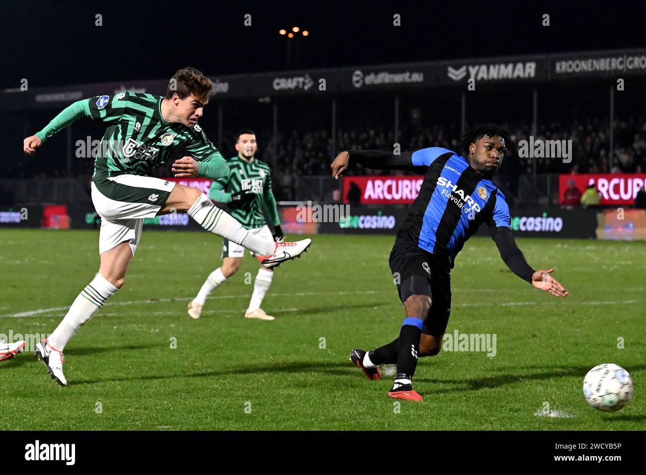 ALMERE - (l-r) Rodrigo Guth of Fortuna Sittard, Loic Mbe Soh of Almere ...