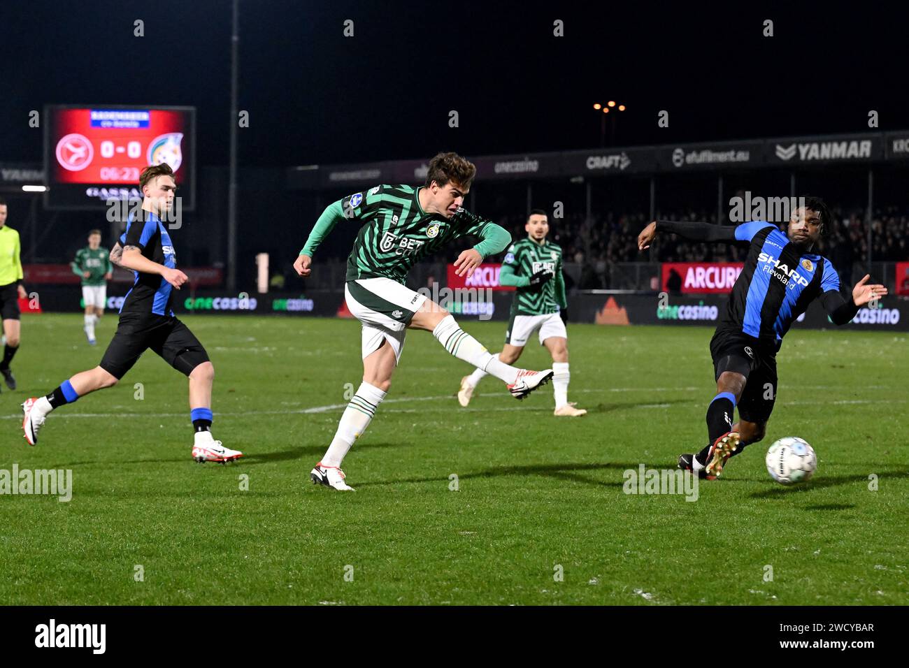 ALMERE - Rodrigo Guth of Fortuna Sittard, Loic Mbe Soh of Almere City ...