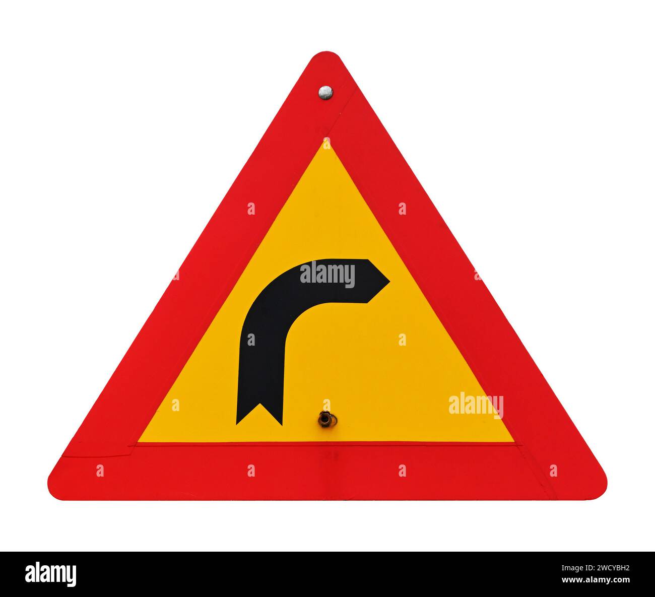 real turn right road sign isolated Stock Photo - Alamy
