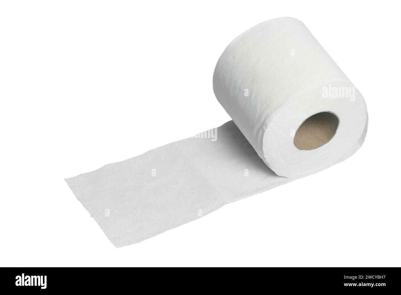white toilet paper roll isolated close up Stock Photo - Alamy