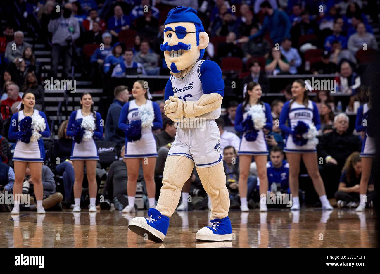 Seton Hall Pirates mascot during a Big East basketball matchup against ...