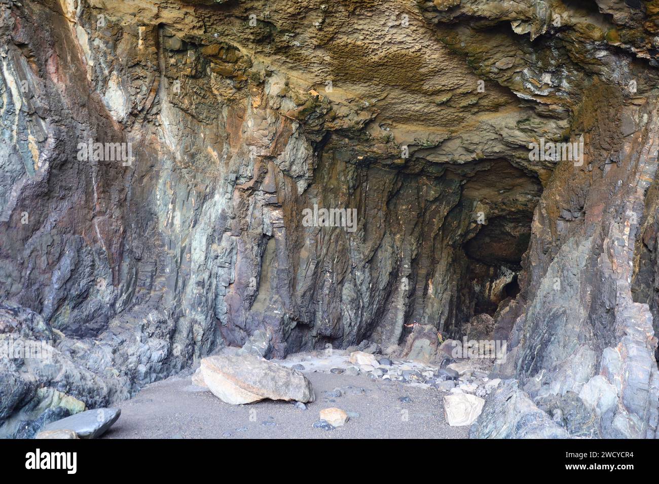 Ajuy caves are located on the west coast of Fuerteventura in the Canary ...