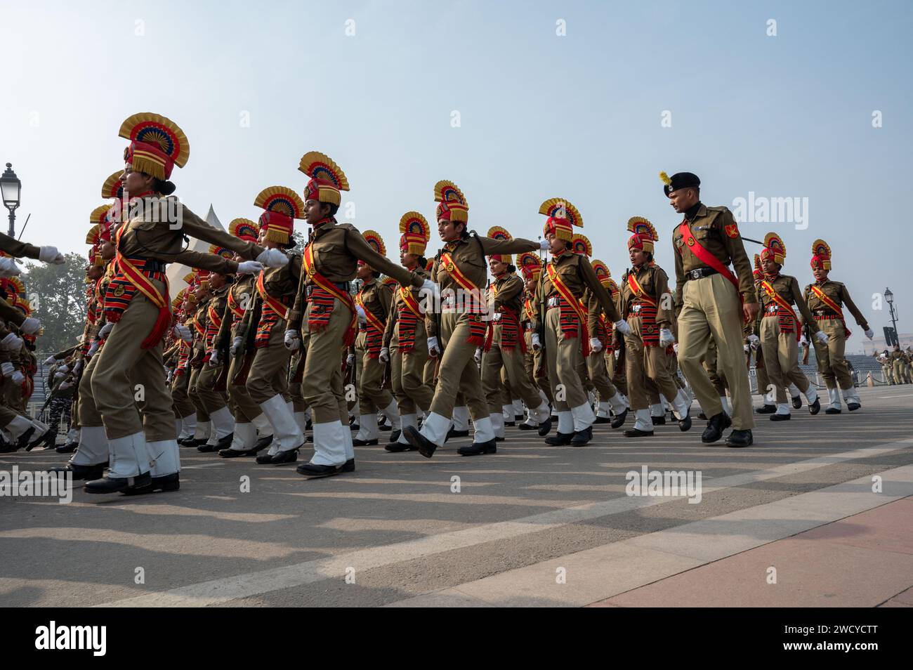 New Delhi, India. 17th Jan, 2024. The Border Security Force (BSF) women ...