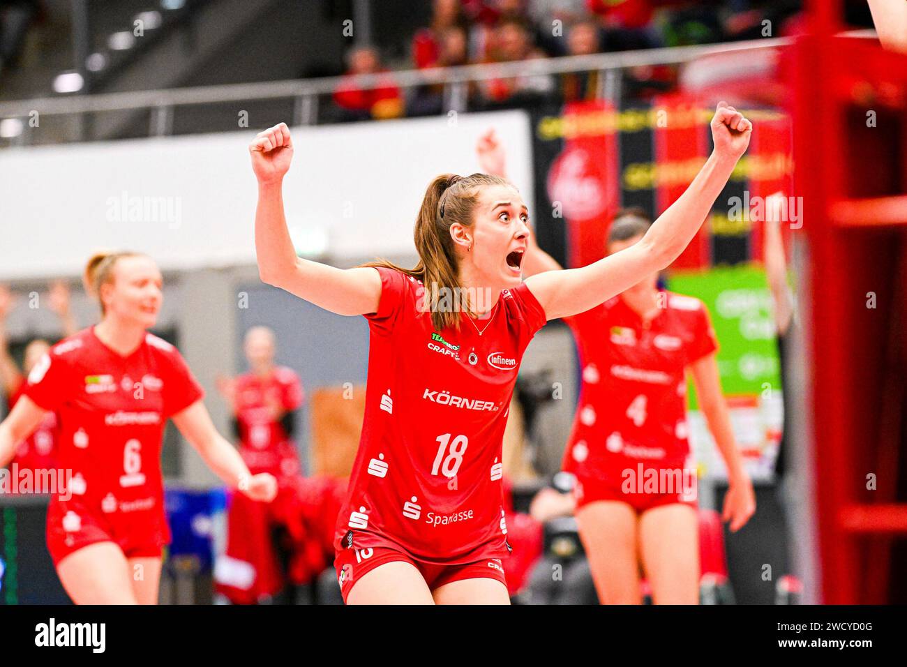 Dresden, Deutschland. 17th Jan, 2024. Sarah Straube (Dresdner SC, #18 ...