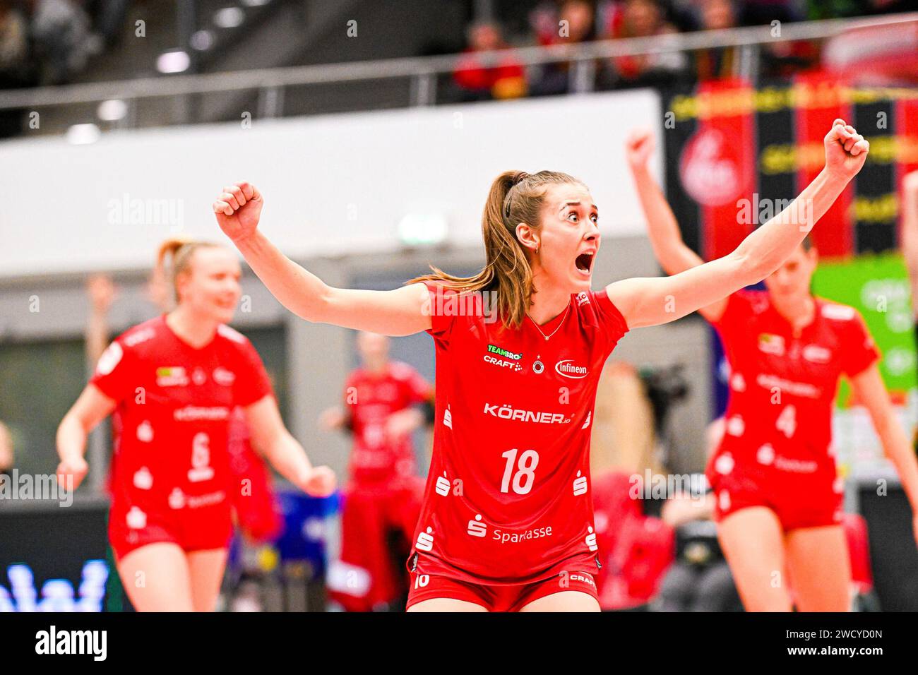 Dresden, Deutschland. 17th Jan, 2024. Sarah Straube (Dresdner SC, #18 ...