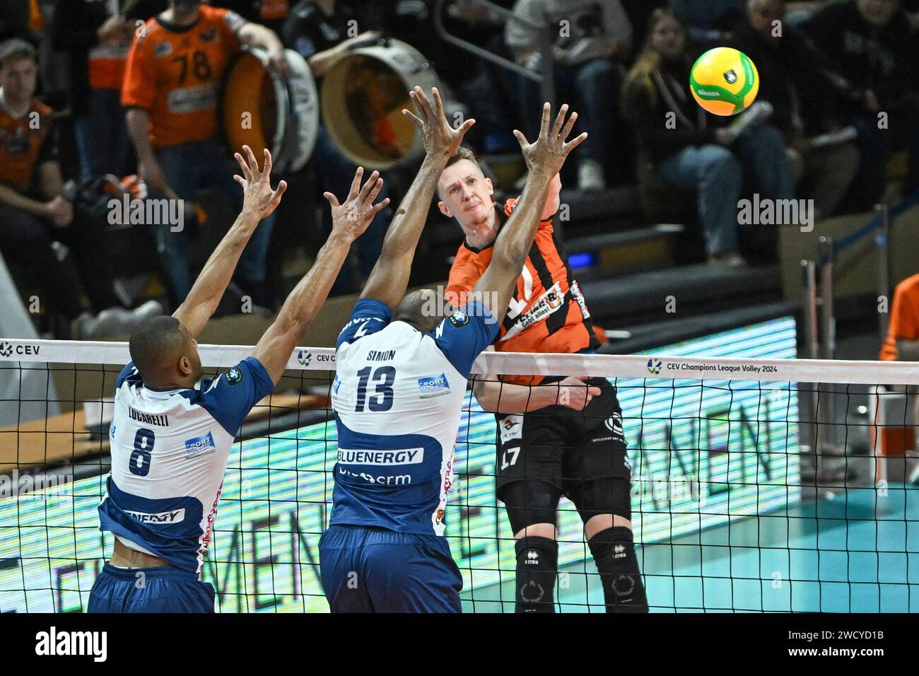 Berlin, Deutschland 17. Januar 2024: CL Volleyball - 2023/2024 - Berlin ...