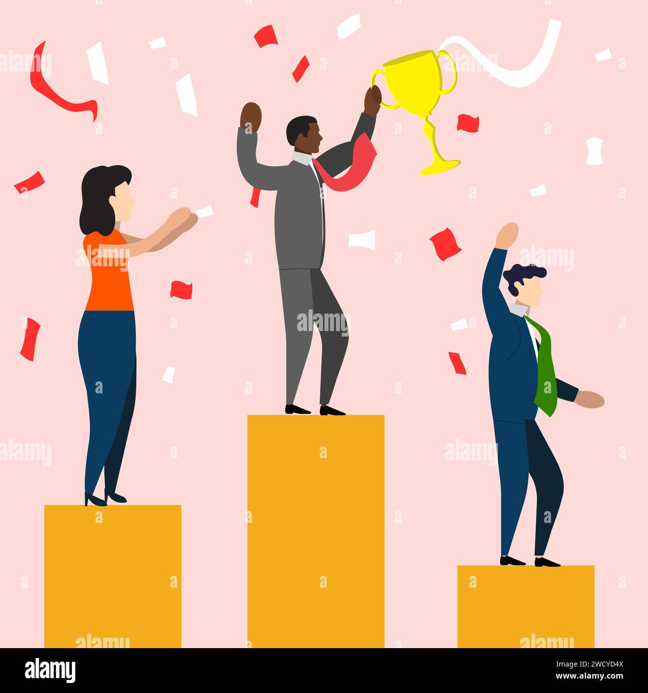 Employee Reward or recognition concept, Employee of the Month or sales ...