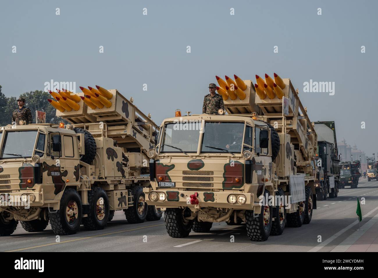 New Delhi, India. 17th Jan, 2024. 214 Pinaka Multiple Launcher Rocket ...