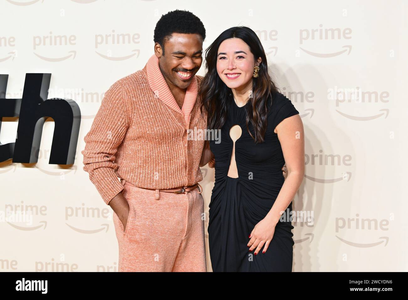 London, UK. 17 January 2024. Maya Erskine and Donald Glover attending ...