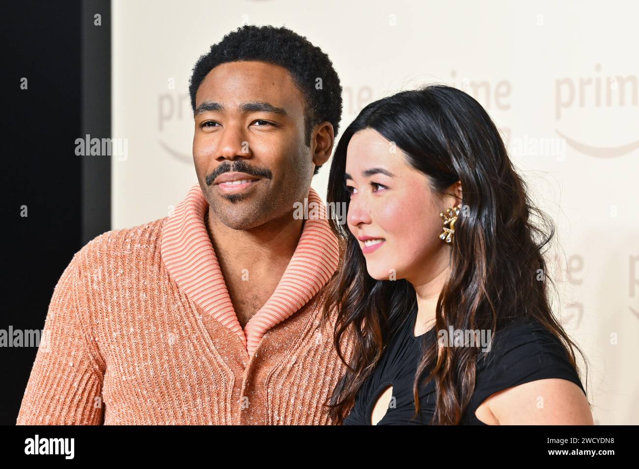 London, UK. 17 January 2024. Maya Erskine and Donald Glover attending ...