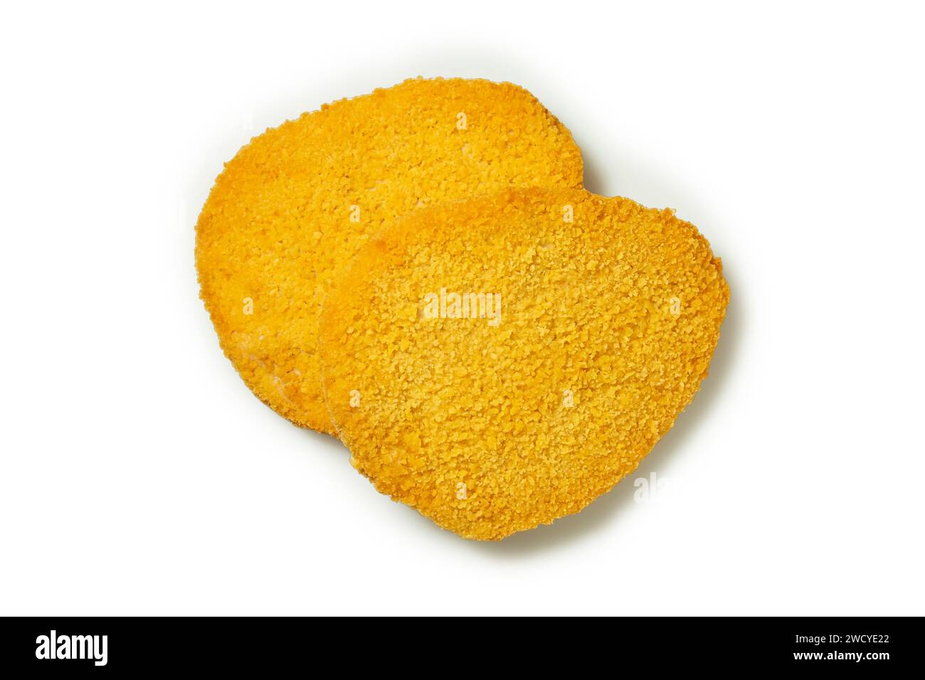 raw chicken schnitzel isolated on white, top view Stock Photo - Alamy