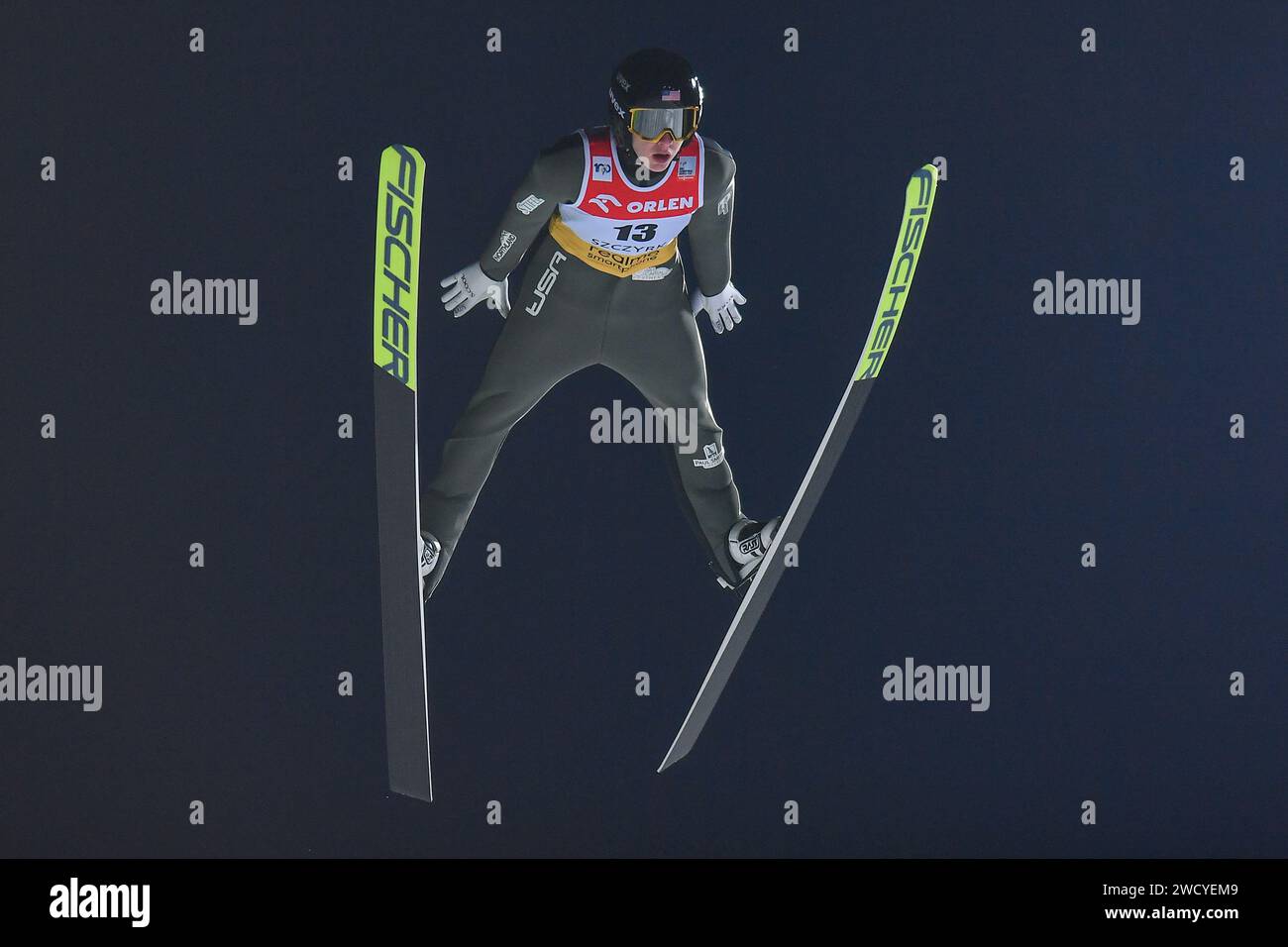 Szczyrk, Poland. 17th Jan, 2024. Tate Frantz during the Viessmann FIS ...