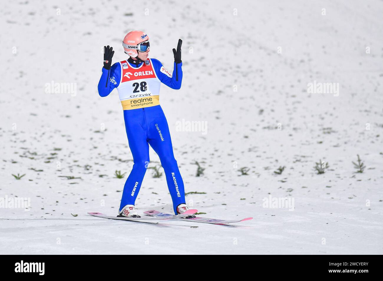 Szczyrk, Poland. 17th Jan, 2024. Dawid Kubacki during the Viessmann FIS ...