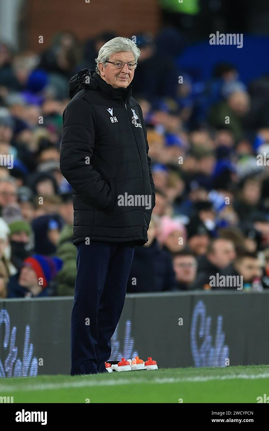 Liverpool, UK. 17th Jan, 2024. Crystal Palace Manager Roy Hodgson ...