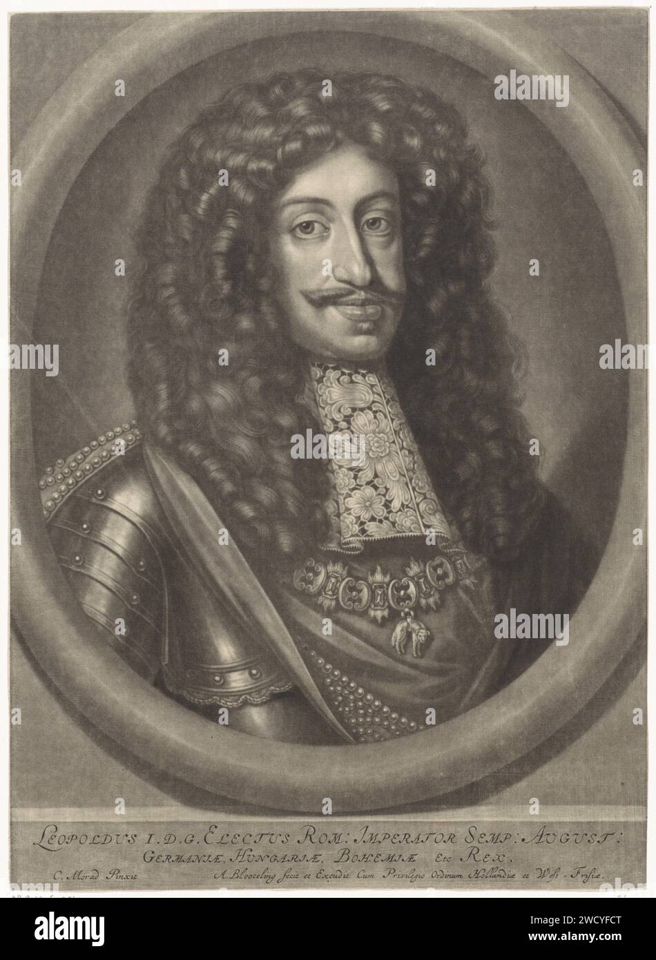 Portrait of Emperor Leopold I, Abraham BLOTELING, After C. Morad, 1660 ...