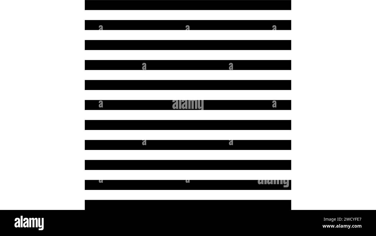Crosswalk. Top view. Black and white horizontal stripes. Vector ...