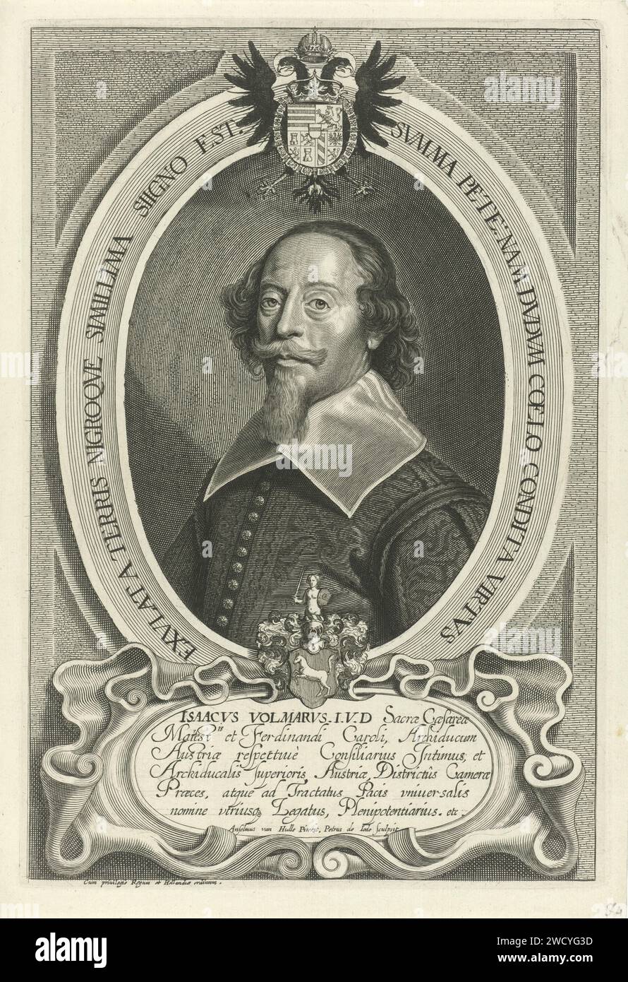 Portrait of Isaak Volmar, Pieter de Jews (II), After Anselm of them ...