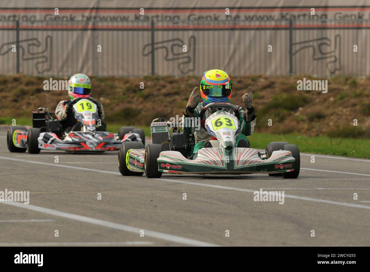 Mercedes-AMG PETRONAS F1 team driver George Russell during his Karting ...