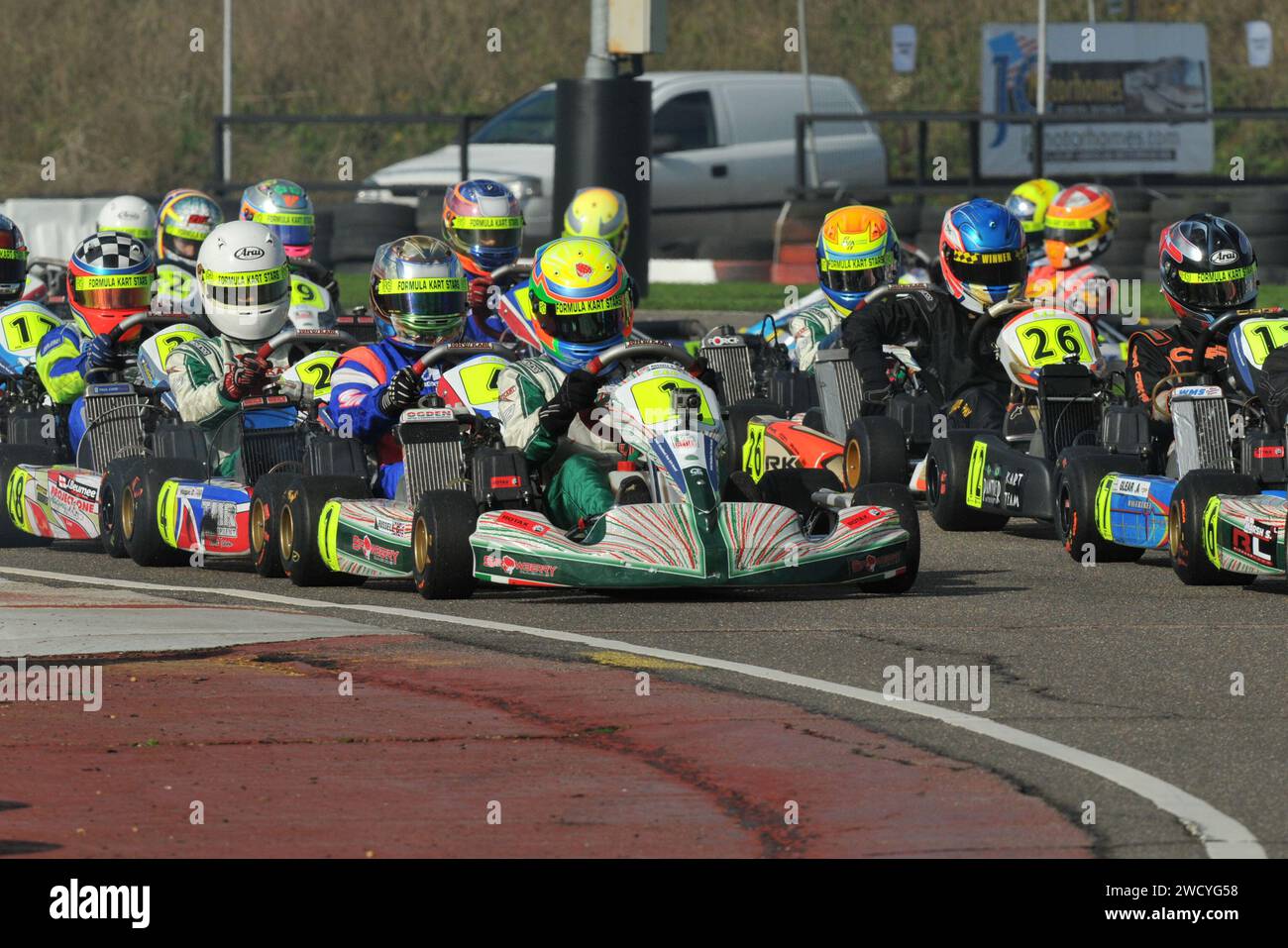 Mercedes-AMG PETRONAS F1 team driver George Russell during his Karting ...
