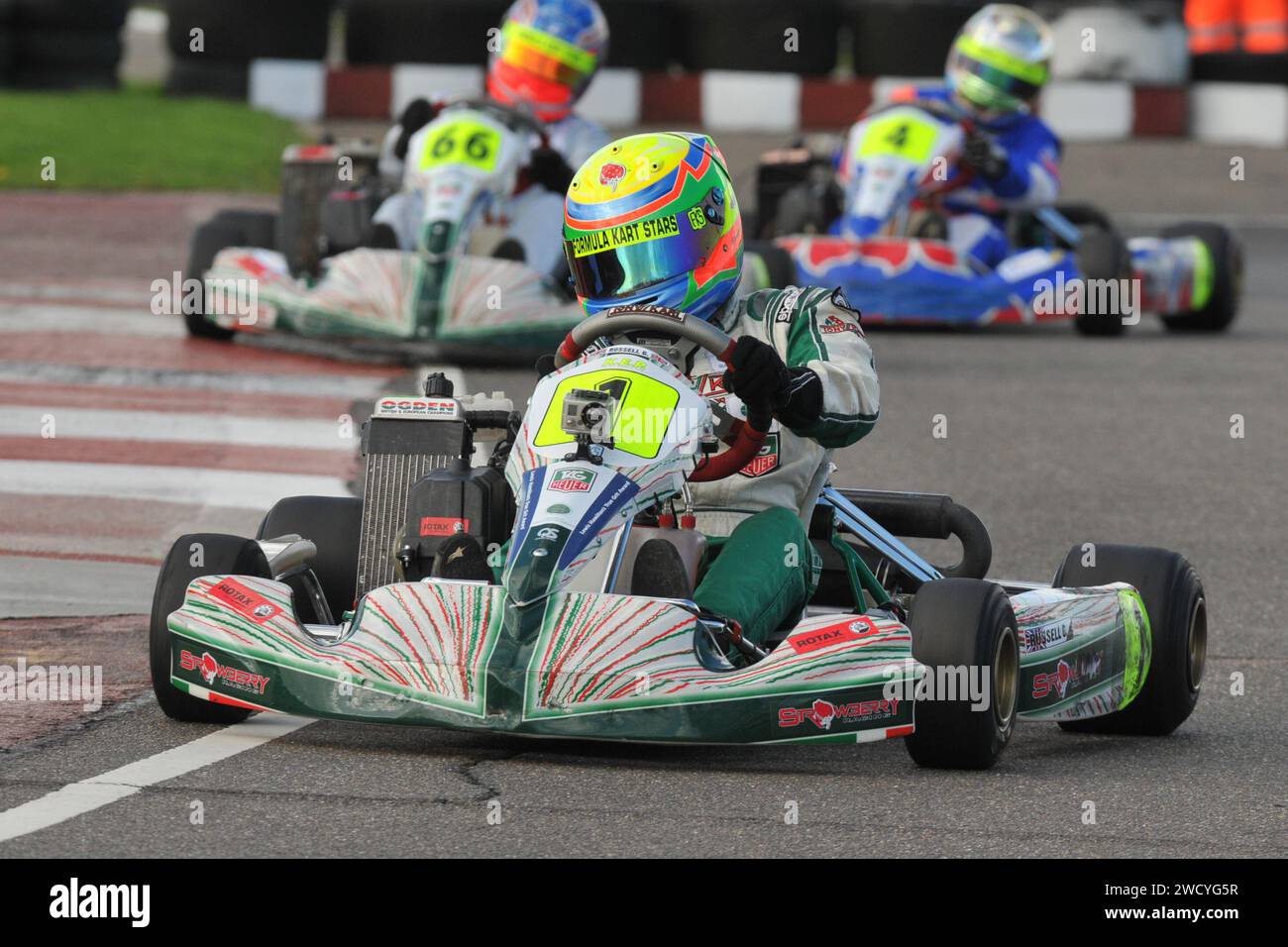 Mercedes-AMG PETRONAS F1 team driver George Russell during his Karting ...
