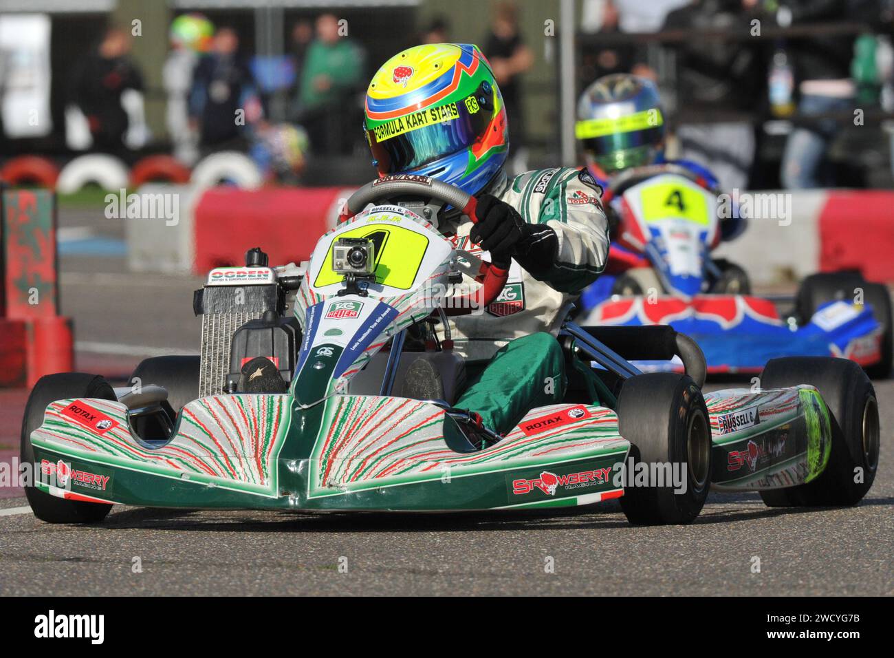 Mercedes-AMG PETRONAS F1 team driver George Russell during his Karting ...