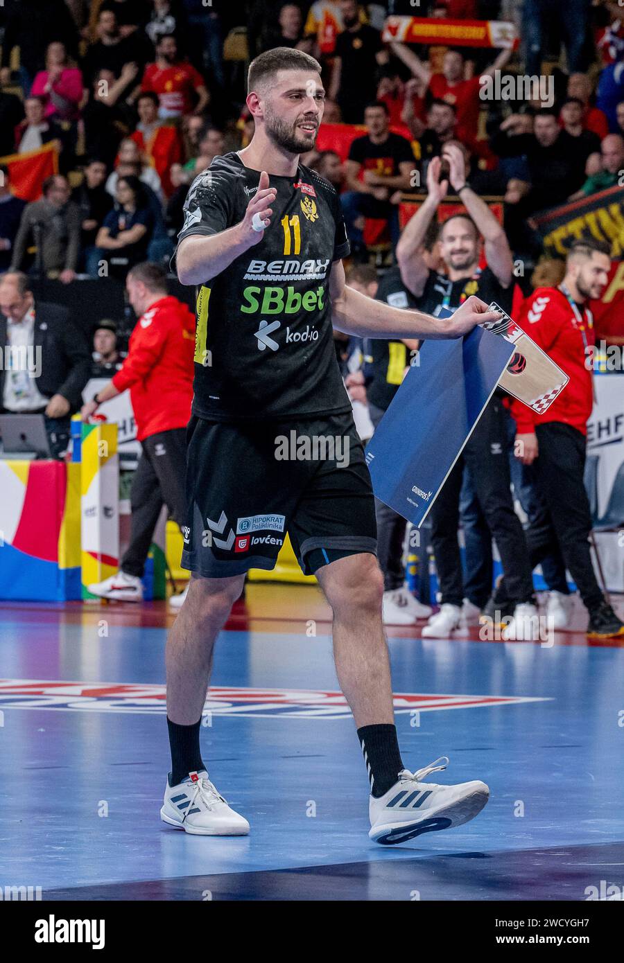 Muenchen, Deutschland. 16th Jan, 2024. Branko Vujovic (Montenegro, #11 ...