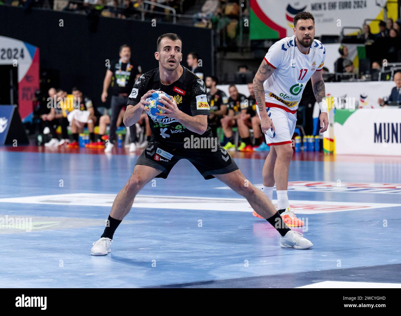 Muenchen, Deutschland. 16th Jan, 2024. Milos Vujovic (Montenegro, #6 ...