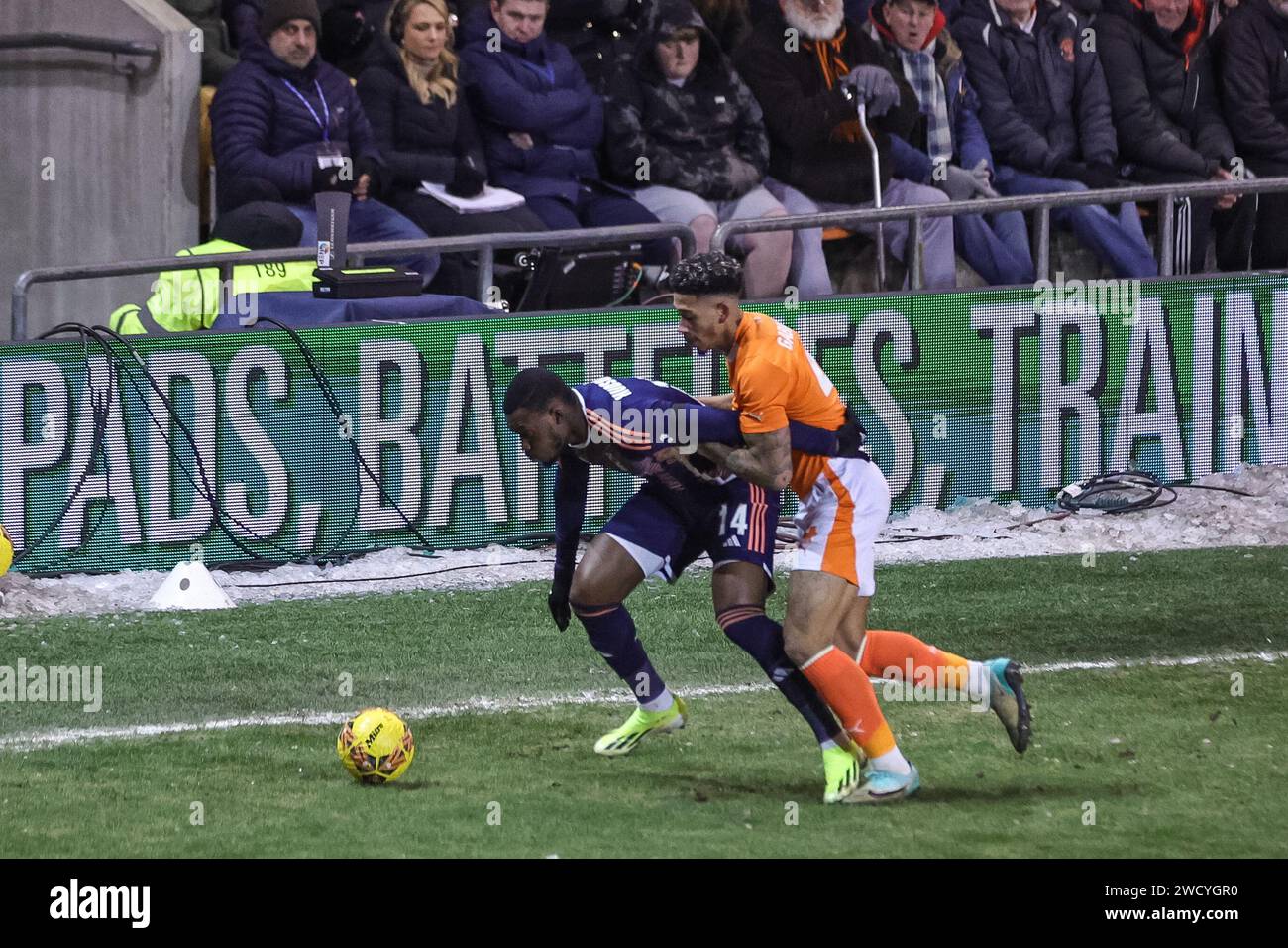 Callum Hudson-Odoi of Nottingham Forest is fouled by Jordan Lawrence ...