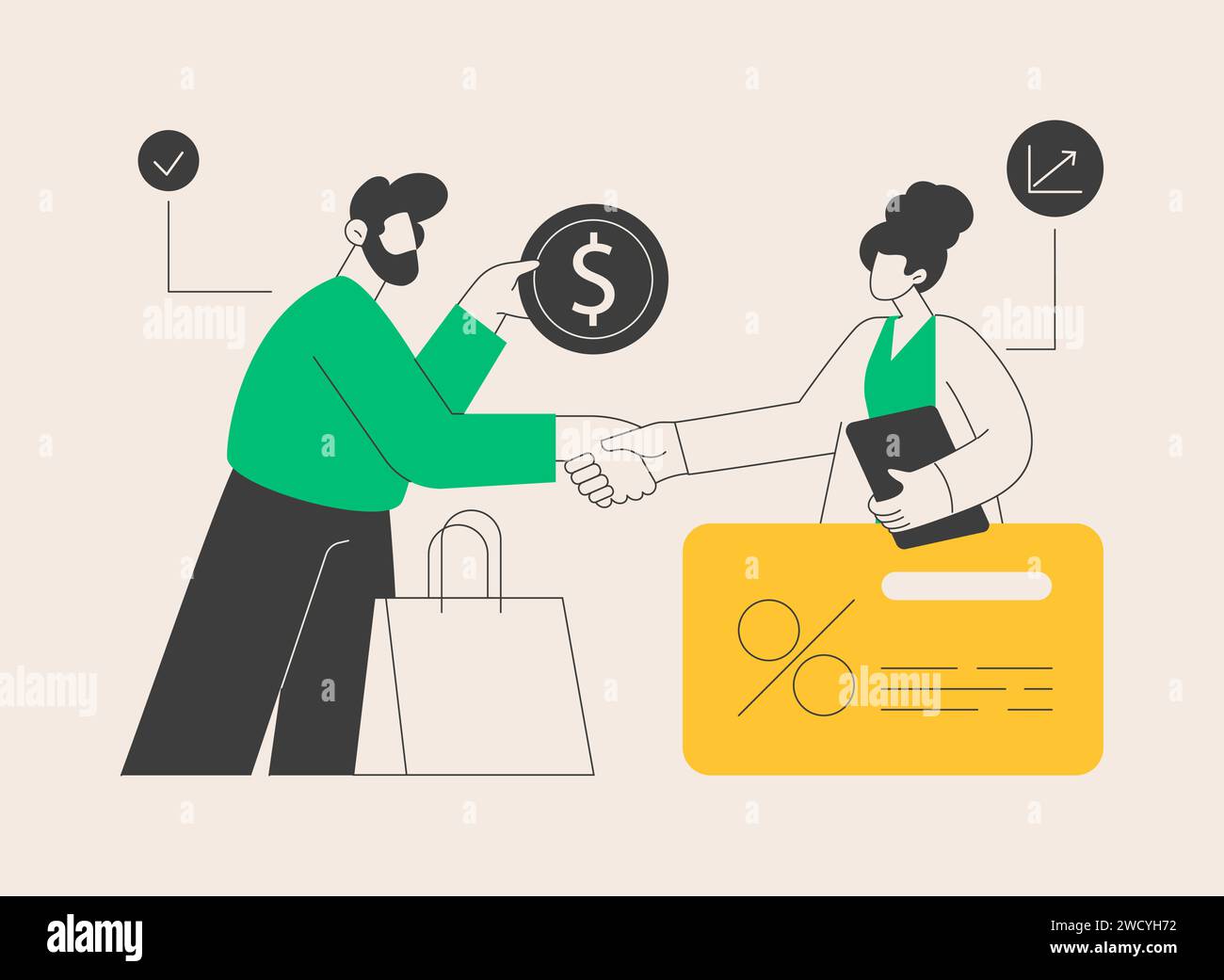 Personalized selling abstract concept vector illustration Stock Vector ...