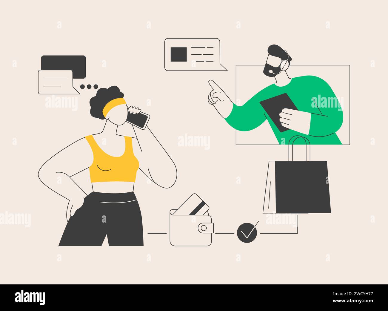 Conversational sales abstract concept vector illustration Stock Vector ...