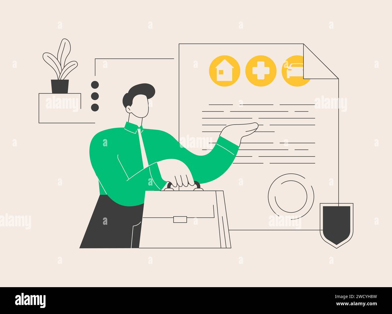 Insurance broker abstract concept vector illustration Stock Vector ...