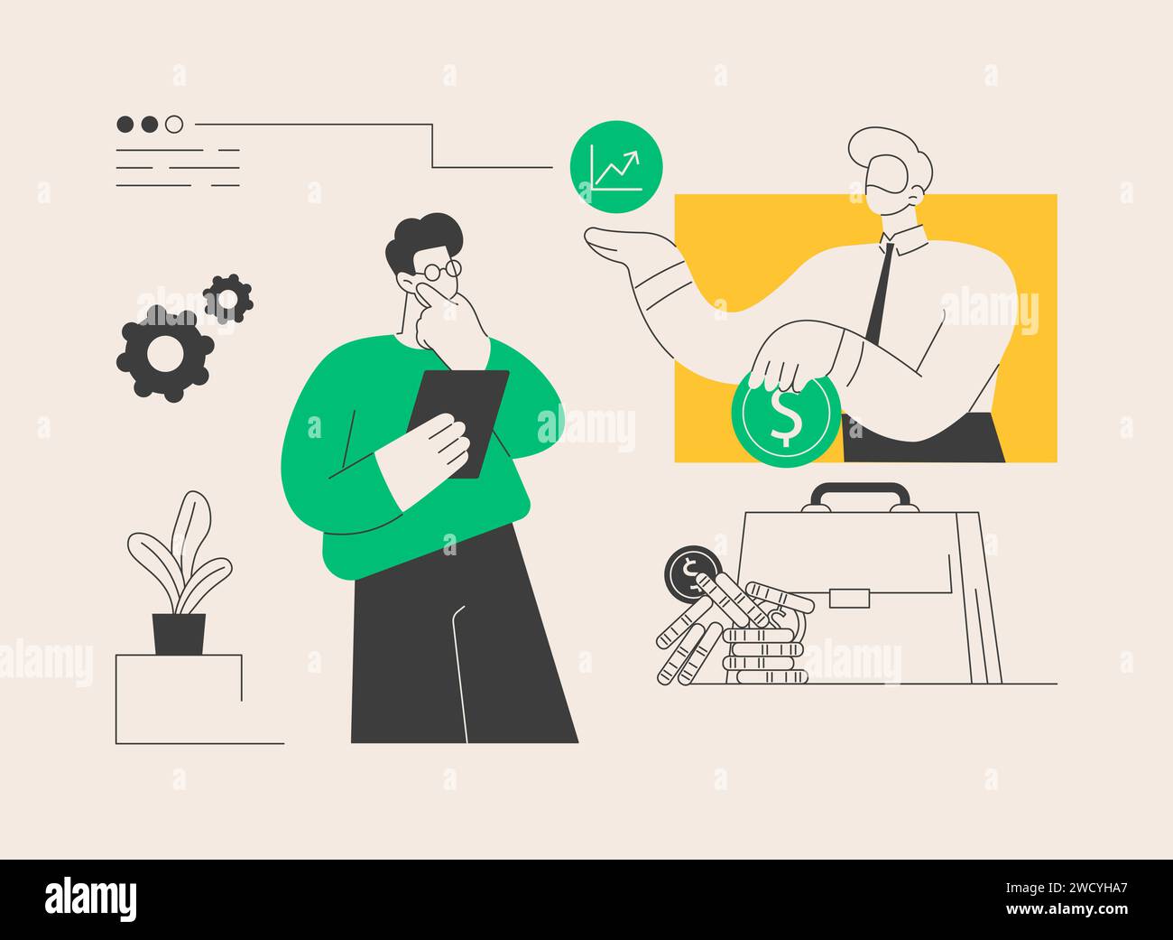 Financial adviser abstract concept vector illustration Stock Vector ...