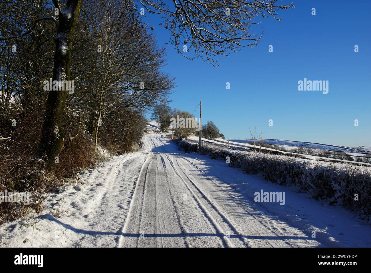 Snowy Winter Wonderland on Whitehill Lane, Lothersdale, The Yorkshire ...