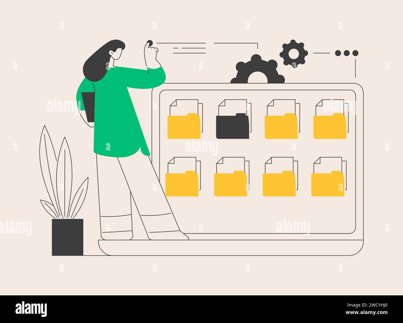 Records management abstract concept vector illustration Stock Vector ...