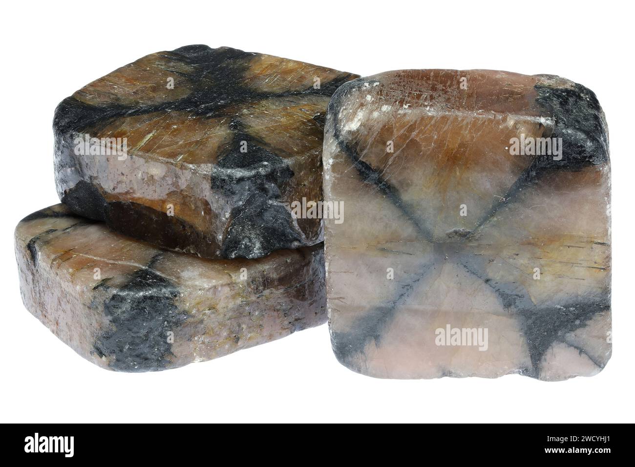 chiastolite from Chile isolated on white background Stock Photo - Alamy