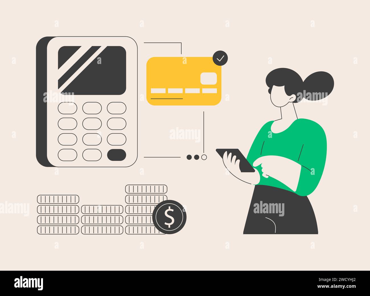 Payment processing abstract concept vector illustration Stock Vector ...