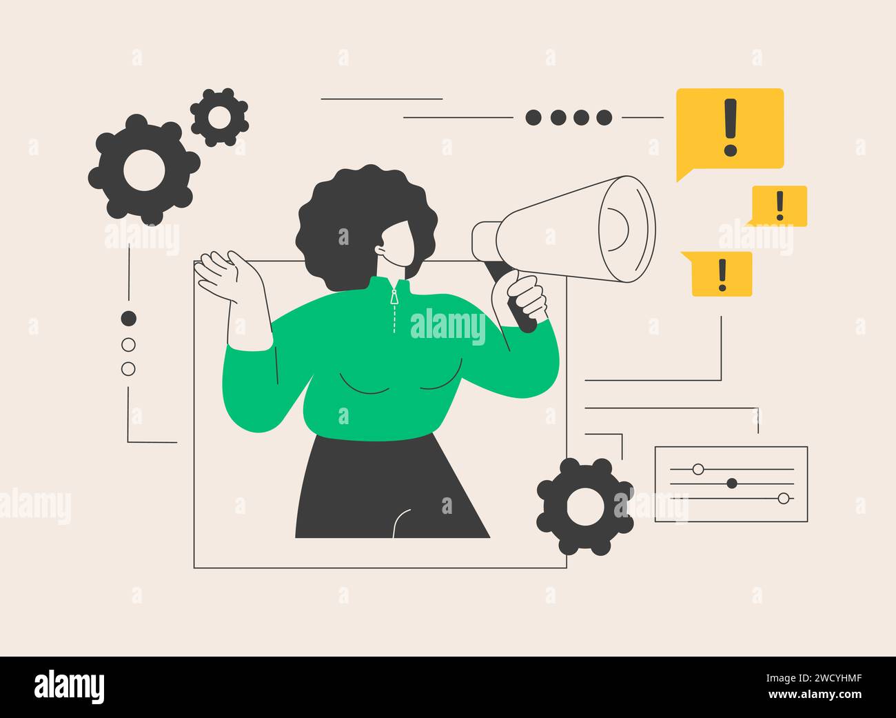 Attention abstract concept vector illustration Stock Vector Image & Art ...